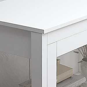 AIEGLE 5-Shelf Bookcase, Tall Display Shelf with 2 Acrylic Doors, Wooden Tall Bookcase Bookshelf Storage Cabinet for Living Room, White (35.4" L x 16.5" W x 72.3" H)