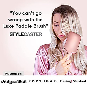 Paddle Brush for Detangling, Blowdrying and Straightening - Professional Large Hair Brush All Hair Types, Rose Gold Hairbrush for Women by Lily England Rose Gold Black