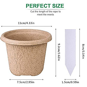 ANGTUO Grow Healthy Plants 30 Pcs Eco-Friendly Peat Pots for Seedlings - 4.33 Inch Biodegradable Seed Starter Pots with Drainage Holes and 20 Plant Labels