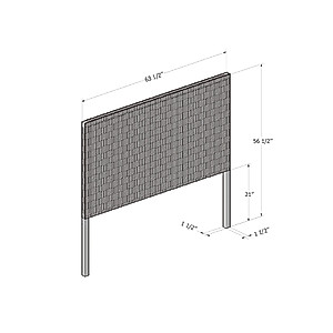 South Shore Balka Headboard, Queen, Matte Black