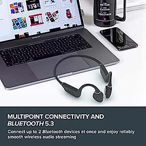 Creative Outlier Free Wireless Bone Conduction Headphones with Bluetooth 5.3, IPX5 Sweat and Water Splash Resistance, Multipoint Connectivity, Up to 10 Hours of Battery Life, Built-in Mic