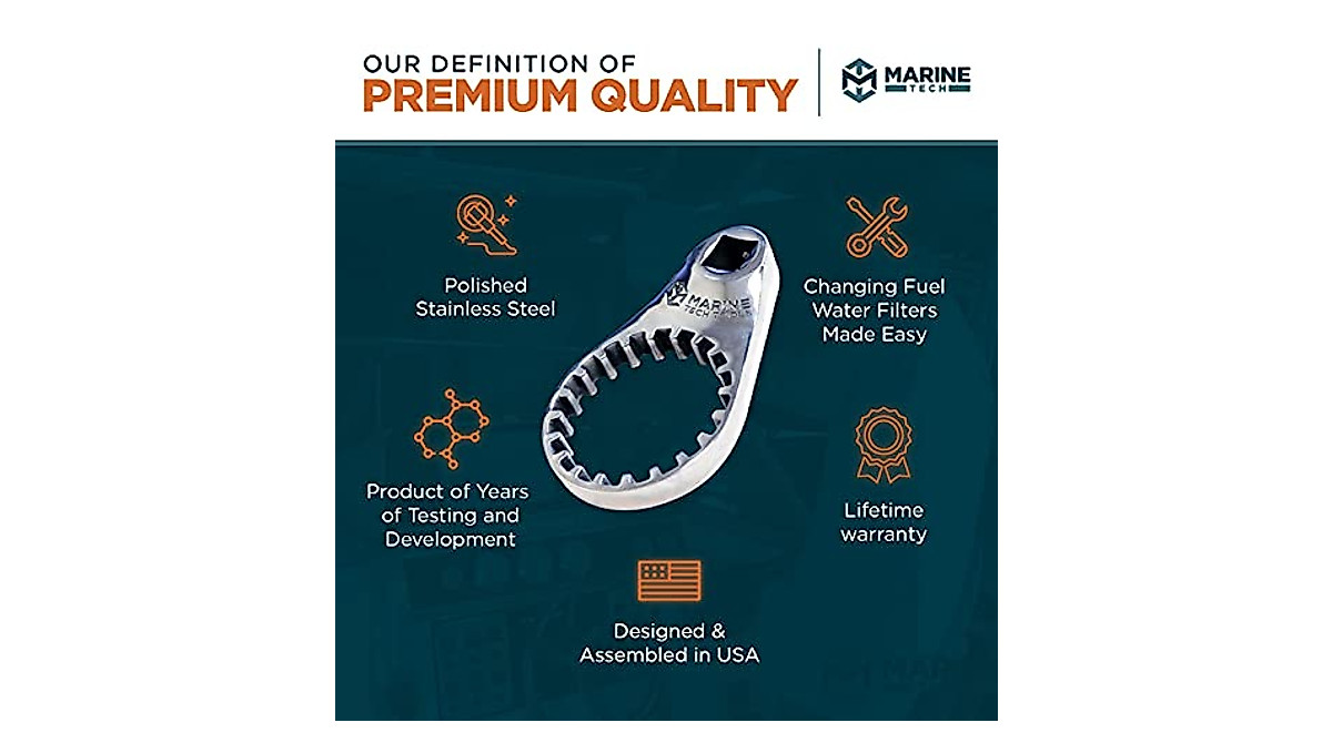 Marine Tech Fuel Water Separator Wrench for Yamaha 4-Stroke Engines