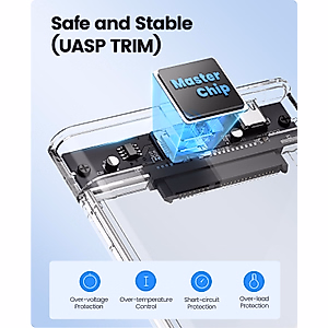ORICO 2.5 inch Hard Drive Enclosure SATA to USB C 3.1 6Gbps External Hard Drive Case for 7/9.5mm HDD/SSD Support UASP Up to 6TB -2139C3-CR