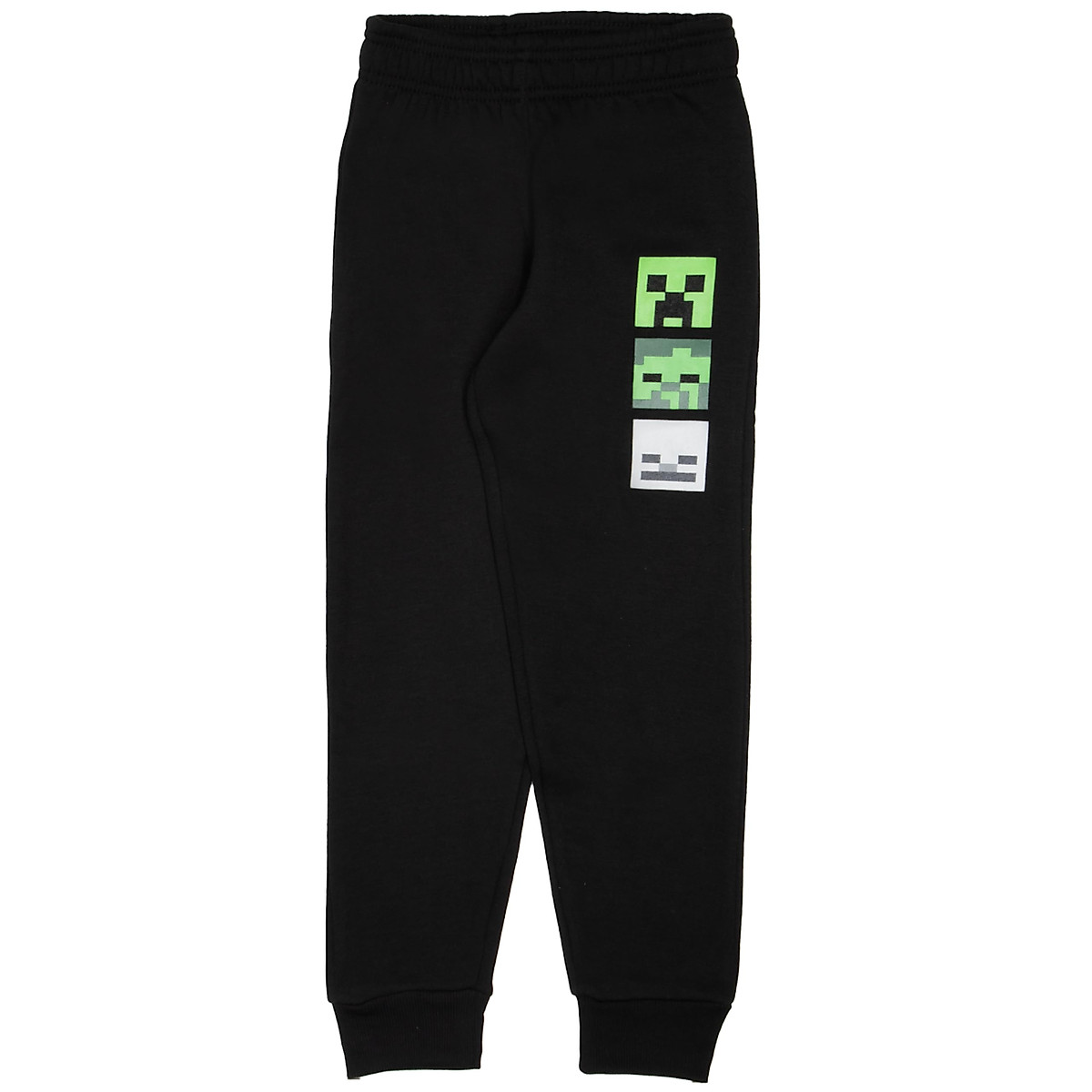Minecraft Boys 2 Piece Fleece Pants Sets, Pullover Hoodie and Jogger Set for Boys (Black, Size 5/6)