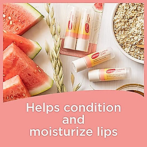 Carmex Comfort Care Lip Balm Sticks with Colloidal Oatmeal, Watermelon Blast Flavor, 6 Count (3 Packs of 2)
