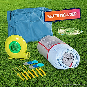 Hasbro Super Soaker Mega Battle Carrier Bounce House – Inflatable Pool Aircraft Carrier Water Park for Epic Summer Water Battles