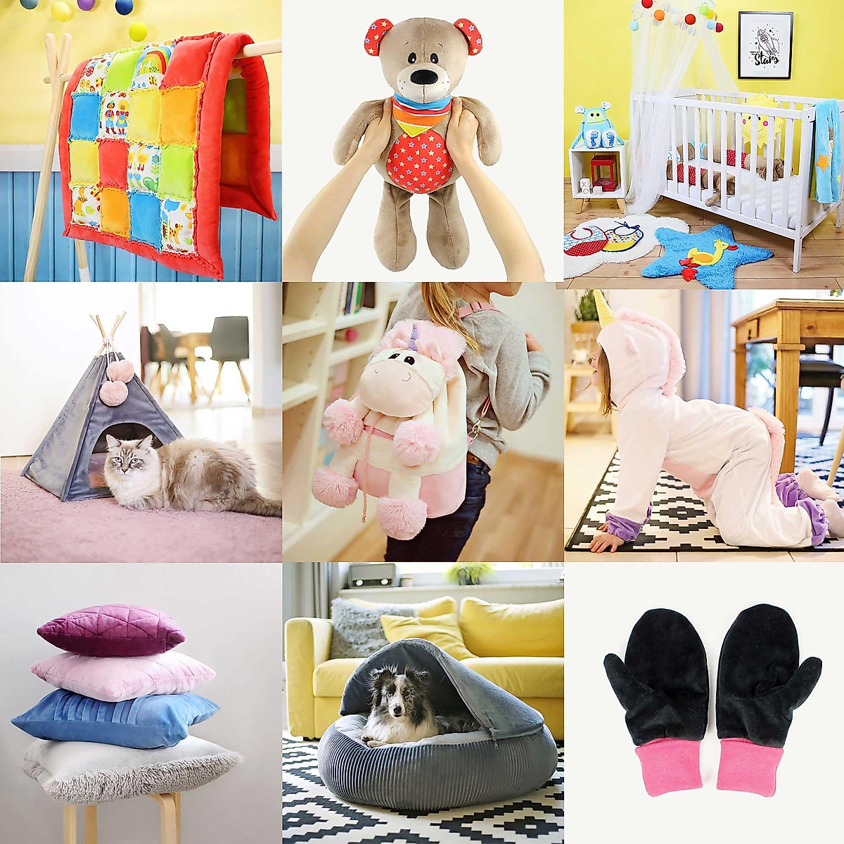 Short Pile Plush Fabric for Sewing/Minky for plushies & Many More ✦ 39.5x29.5 inch ✦ Pile Length 1/16 inch (1.5 mm) ✦ HOT Pink