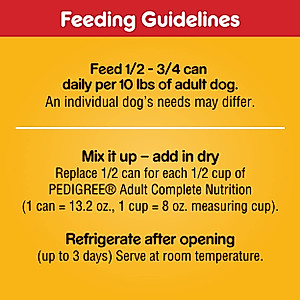 PEDIGREE CHOICE CUTS IN GRAVY Adult Canned Soft Wet Dog Food with Beef, 13.2 oz. Cans (Pack of 12)