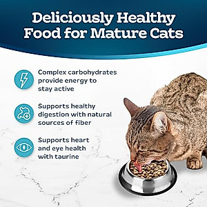 Blue Buffalo Tastefuls Mature Dry Cat Food for Adult Cats 7+, Made in the USA with Natural Ingredients, Chicken & Brown Rice Recipe, 3-lb. Bag