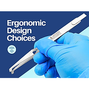 ARTMAN INSTRUMENTS Orthodontic Bracket Placer Tweezers – Self-Holding Bracket Holder Pliers, Stainless Steel, Precision Tool for Orthodontic Procedures, Durable and Autoclavable (Pack of 4)