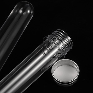 MANCHAP 80 PCS 40ml Clear Test Tubes with Caps, 140 x 25mm Plastic Storage Tubes for Gumball, Plants, Spices, Candy, Scientific Experiments