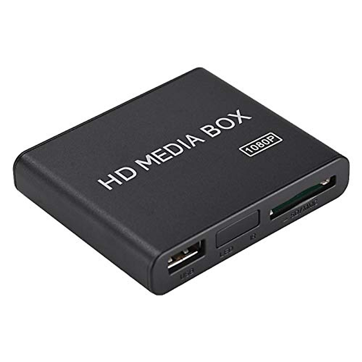 HD Media Player Box 110-240V Full HD Mini Box Media Player 1080P Media Player Box Support USB MMC RMVB MP3 AVI MKV.(Black)