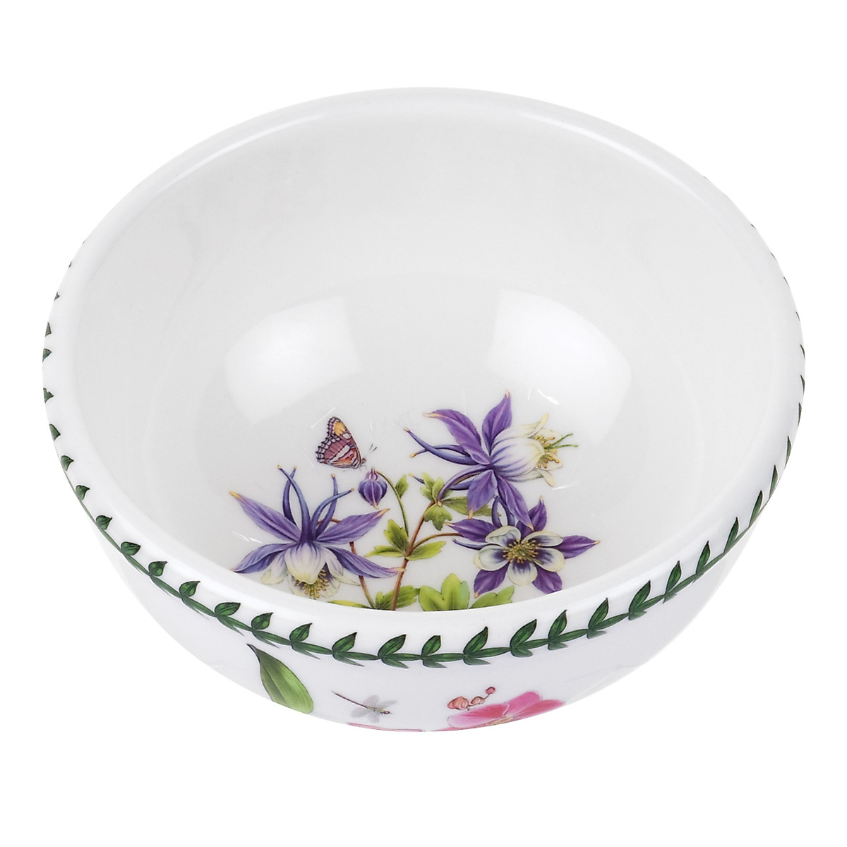 Portmeirion Exotic Botanic Garden Individual 5.5” Fruit Salad Bowl | Set of 6 with Assorted Motifs | Dishwasher, Microwave, and Oven Safe | For Cereal, Breakfast, or Dessert | Made in England