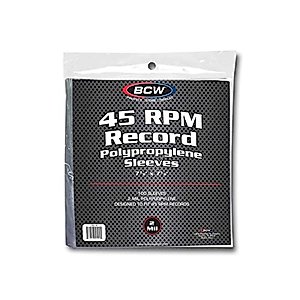 100 Vinyl 45 RPM 7" Record Poly Outer Sleeves 2 Mil New