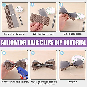 Swpeet 200Pcs 3inch - 7.5cm Alligator Hair Clips Kit, Perfect for Metal Duck Bill Hair Clips Flat Top Single Prong Hairpins for Hair Styling DIY Accessories