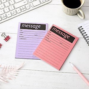 9 Pieces Telephone Message Sticky Notes Pads 4 x 5 Inch Assorted Neon Colors Sticky Notes Urgent Notes Self Stick Note Pads for Work Call, Office Supplies, 50 Sheets/Pack (Soft Colors)