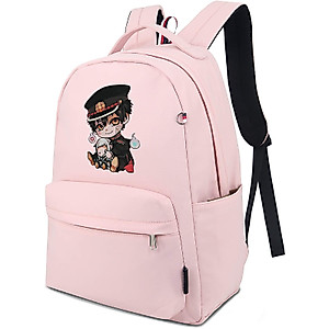 Roffatide Anime Toilet Bound Hanako Kun Backpack Yugi Amane Backpack Lightweight Nylon Backpack Printed Schoolbag Daypack Pink