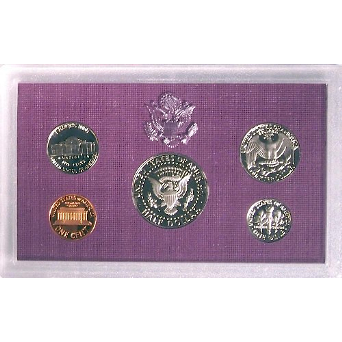 1990 GENUINE US MINT PROOF COIN SET 5 COIN