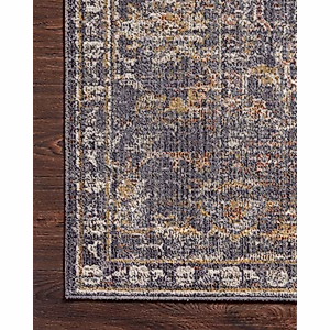 Loloi Chris Loves Julia x Rosemarie ROE-04 Graphite/Multi Oriental Area Rug 7'-9" x 7'-9" Round