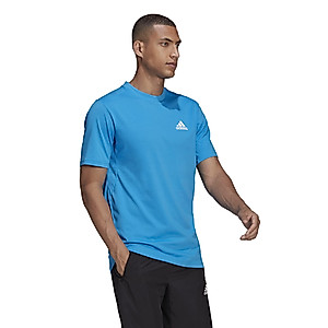 adidas Big & Tall Freelift Tee Blue Rush LG Tall