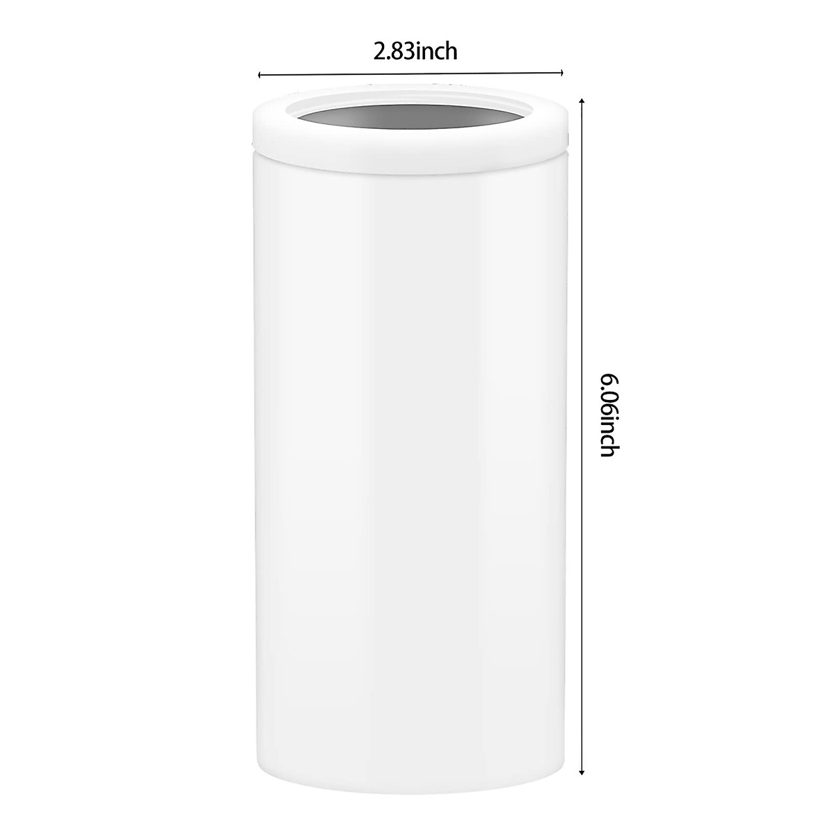 Ninth DIY Transfer Sublimation Blanks Can - 11 oz Stainless Steel Beer Can Insulated Cooler Beer Holder Sublimation Skinny Blanks Can with Splashproof Lid, Non-slip silicone Base