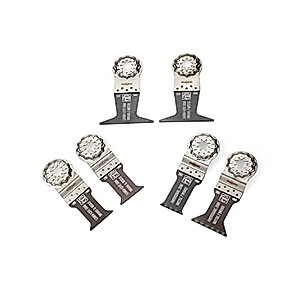 FEIN 35222967010 Best of E-Cut Starlock Wood & Metal Plunge Multitools/Multifunction Tools/Saw Blades for Wood and Metal Pack of 6