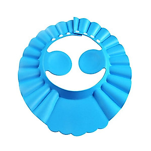 FEBSNOW Baby Shower Cap Bathing Cap - 2 Pcs Soft Adjustable Visor Hat Safe Shampoo Shower Bathing Protection Bath Cap for Toddler, Baby, Kids, Children