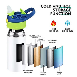 Icesip 30 PACK 12oz Kids Sublimation Tumbler Bulk,Sublimation Kids Water Bottle with One-click Pop-up Straw Lid and Handle, Spill Proof lid,for Water,Drinks