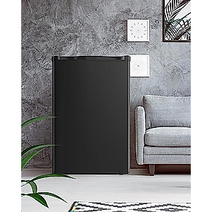 Anpuce 4.5 Cu. Ft Compact Refrigerator-Mini fridge Upright Freezers for Dorm, Garage, Camper, Basement, or Office, Single Door Black