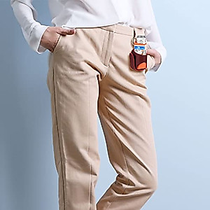 Beautyflier Asthma Inhaler Holder, Durable Microfiber Leather Travel Handy Holder for Adults and Kids, Inhaler Not Included (Red)