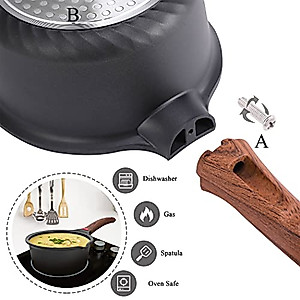 Vinchef 2qt Nonstick Sauce Pan with Lid, Small Milk Pot Pan Germany 3C+ CERAMIC Reinforced Coating,Saucepan with Stay-Cool Handle, Compatible for All Stove Top