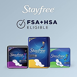 Stayfree Maxi Regular Pads For Women, Wingless, Reliable Protection and Absorbency of Feminine Periods, 66 count