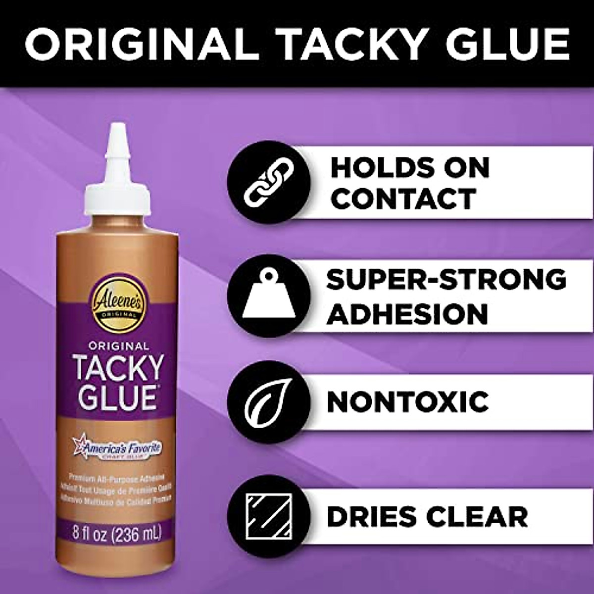 Aleene's 3 Pack, 8 oz Tacky Glue, 8 FL OZ, Original Version 3 Count