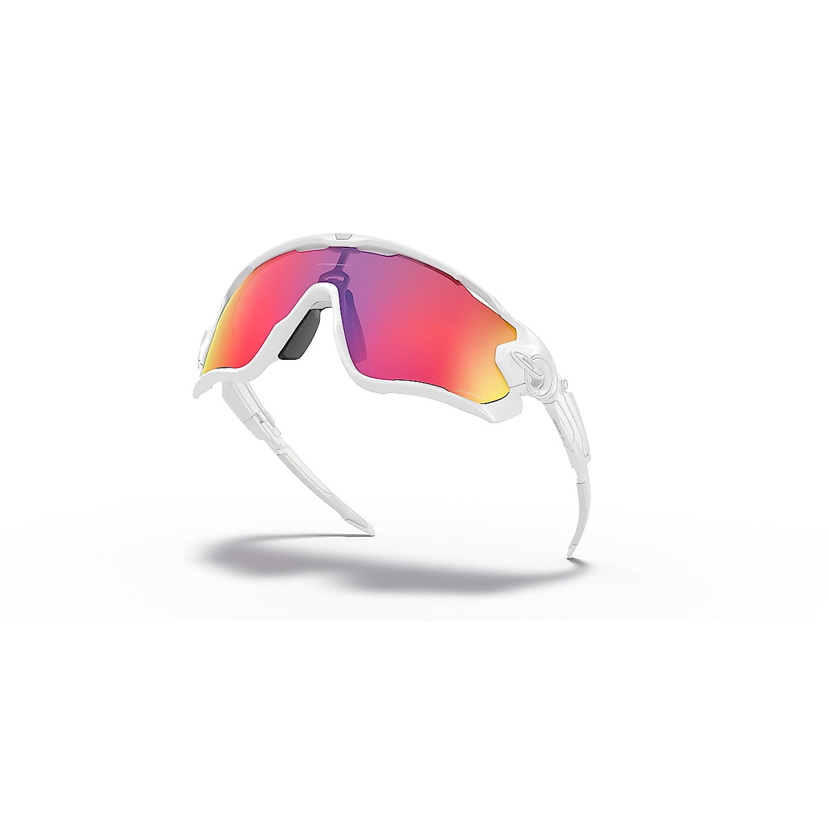Oakley Men's OO9290 Jawbreaker Rectangular Sunglasses, Polished White/Prizm Road, 31 mm