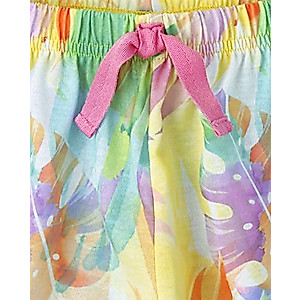 The Children's Place girls The Children's Place Shorts Pajama Set, Tropical, Small US