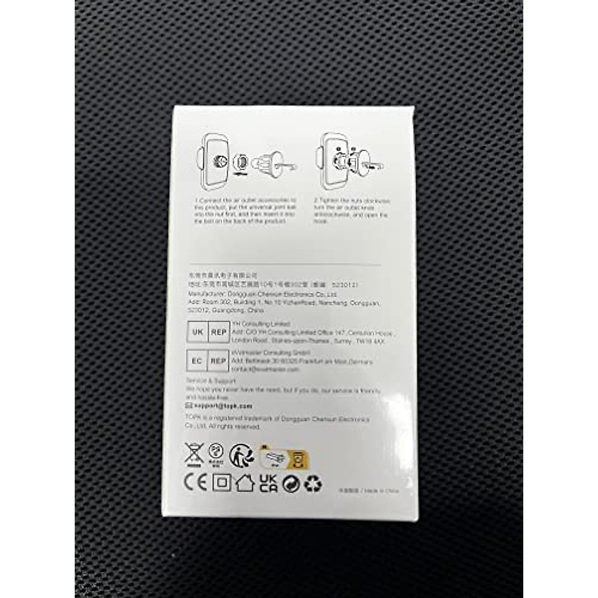 TOPK Car Phone Holder Mount, [2022 Upgraded Clip] Cell Phone Phone Mount for Car Vent 360° Rotation Universal Mobile Car Phone Holder for Smartphone