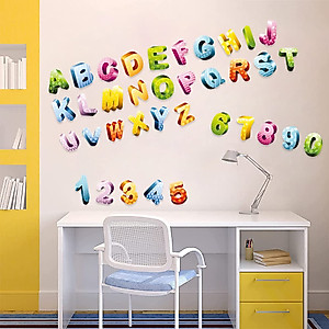 Alphabet Wall Decals ABC Stickers Learning Wall Decor for Kids Room Daycare Classroom Playroom Baby Nursery Decorations