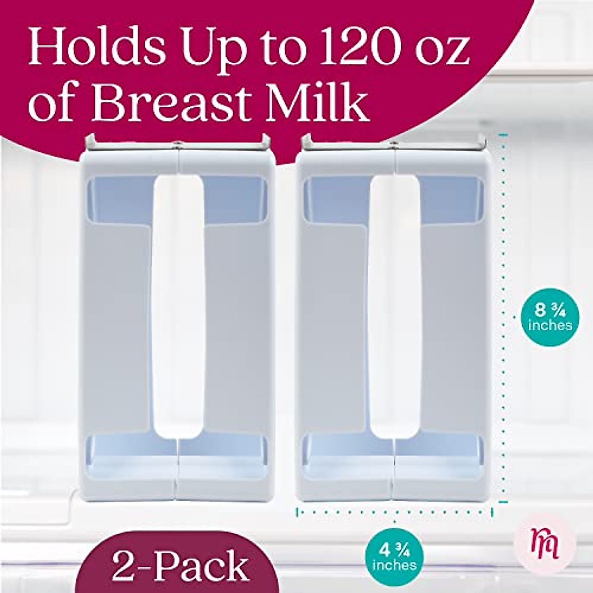 [2 Pack] Breast Milk Storage Tower - Convenient Storage for Milk Freezer Bags - Efficiently Store Milk in Breast Milk Freezer Organizer Tower - Breast Milk Storing Containers for Up to 120 oz of Milk