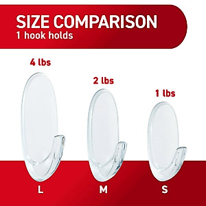 Command CL091-7NA Clear Medium Hooks, 7 Count