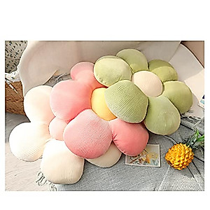 Tykoo Cute Flower Cushion Pillow Sofa Cushion Throw Pillow Indie Room Decor for Teans Tweens Girls Lovely Plush Stuffed Toy for Kids Reading Nook Watching TV Bed Room (Pink Petals,40cm)