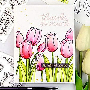 Tulip Silicone Clear Stamp and Die Sets for Card Making, DIY Embossing Photo Album Decorative Craft