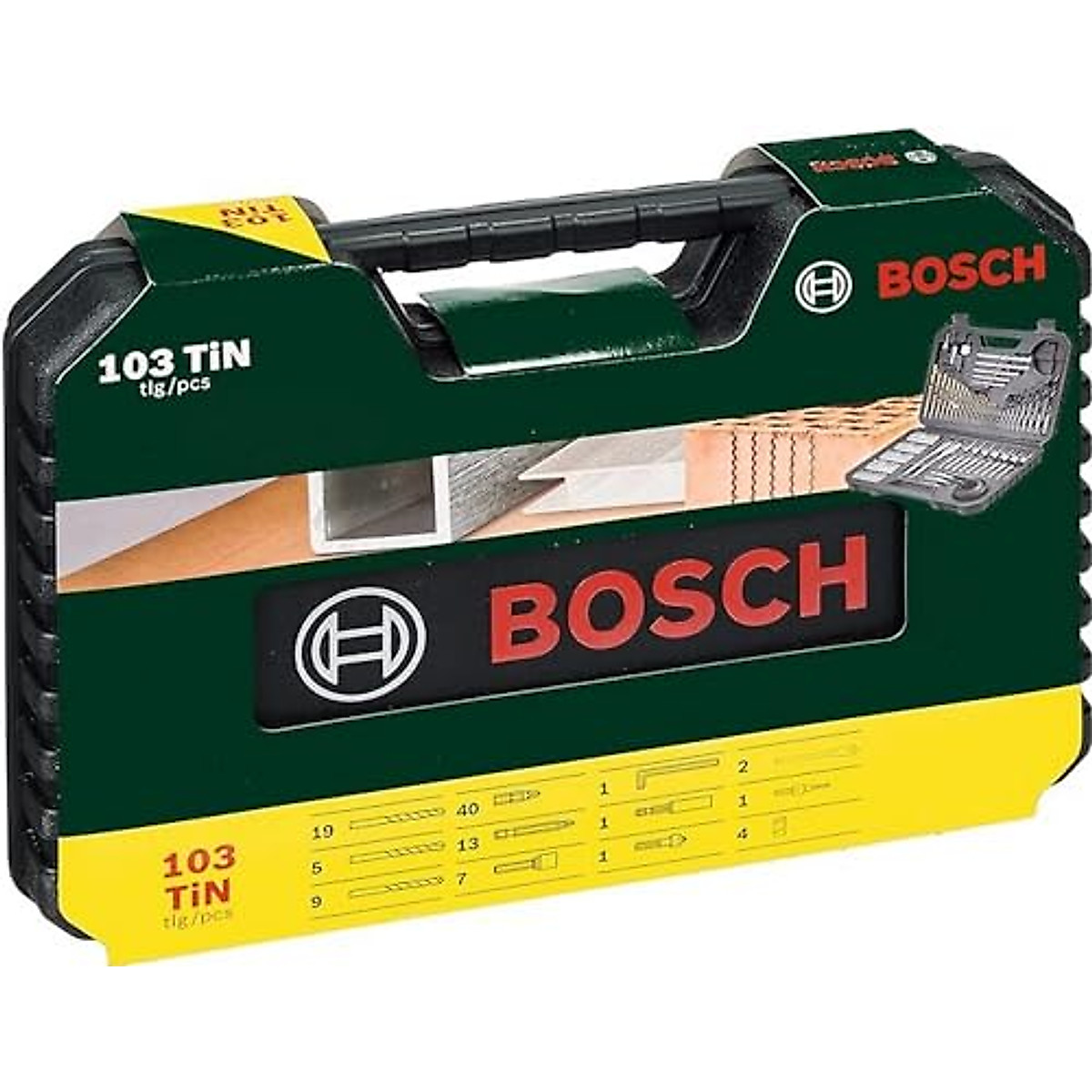 Bosch 2607017367 Drill Bit Set "V-Line Titanium" 103 Pcs