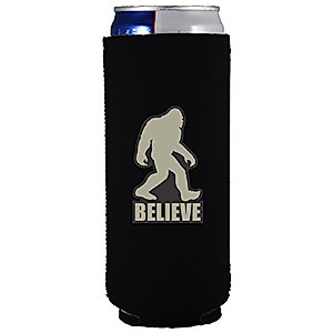 Bigfoot Believe Slim Can Coolie (1, Black)