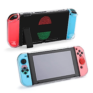 Pan Africa Fingerprint Protective Clear Case for Switch Game Controller Grip Cover Cute Printed