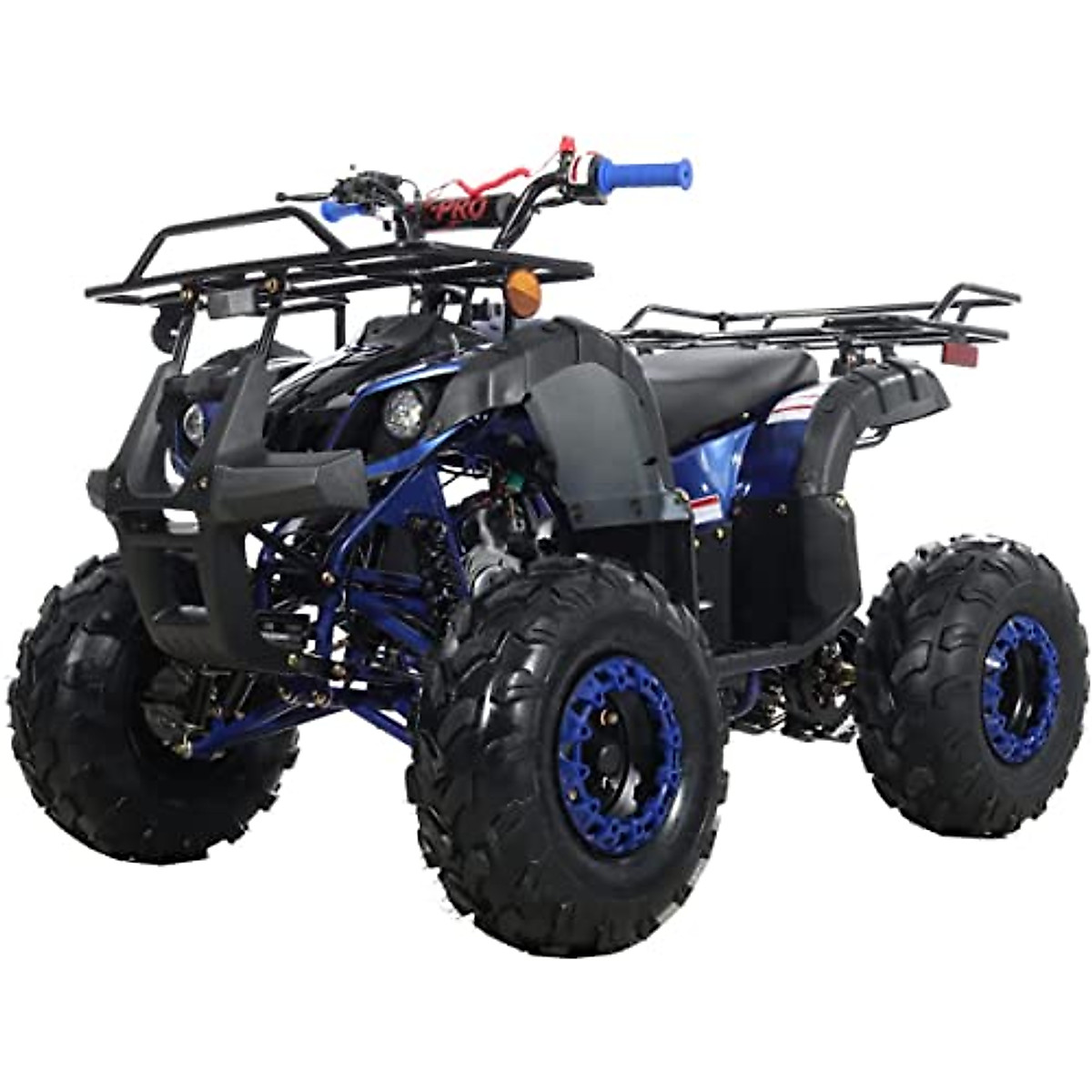 Upgraded 125cc Big ATV Automatic Transmission w/Reverse, LED Headlight, Big 19"/18" Tires (Factory Packaged) (Blue Color)