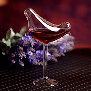 FEIlei Glass Cup, 150Ml Creative Bird Shape Cocktail Goblet Glass Personality Molecular Smoked-C