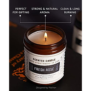 Candles, Sandalwood Rose Candle and Lavender Candle, Long Lasting Soy Scented Candles Set Gifts for Women, Birthday Gift, Christmas Gfits