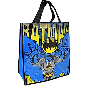 Batman Party Favors Set Batman Reusable Bag Bundle - 2 Pc Batman Tote Bags with Batman Stickers, and More (Batman Bags for Birthday)