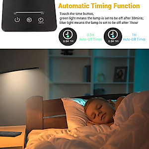 Desk Lamp, LED Desk Lamp, Desk Lamp for Home Office, 5 Color Modes Dimmable Desk Light, Desk Lamp with USB Charging Port, Office Lamp, Small Desk Lamps, Study Lamp, Reading Light, Table Lamp, Black