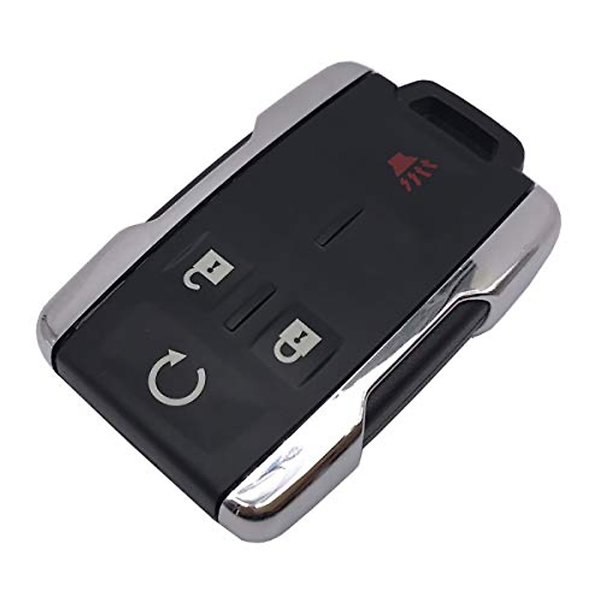 4 Buttons Keyless Remote Smart Car Key Fob Fit for GMC Sierra Chevrolet Silverado 1500 2500 3500 2014 2015 2016 2017 2018 2019 2020 GMC Canyon Chevy Colorado 2015-2021 M3N32337100 (Silver)